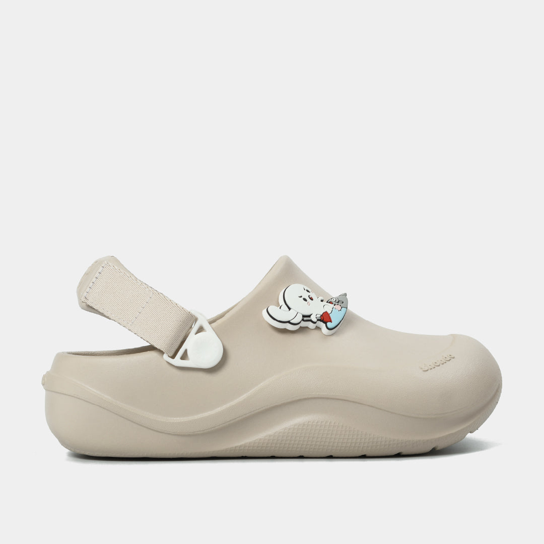 Clog nhựa đúc nam nữ Suke T7M be